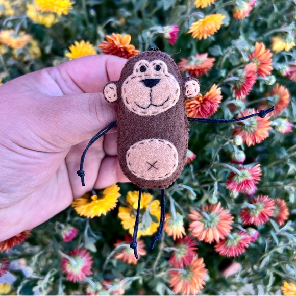 Jewelry | Monkey Brooch Handmade Animal Pin Monkey Pin | Poshmark